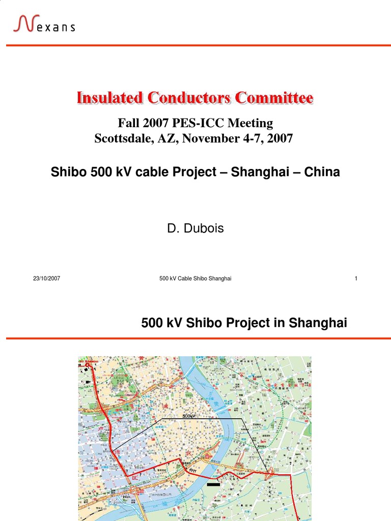 Shanghai 500 kV Cable Project Overview | PDF | Insulator (Electricity ...