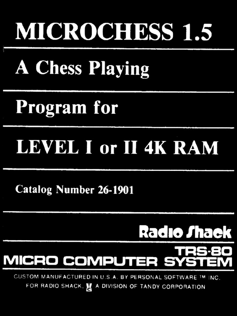 MicroChess v1.5 1978 Micro-Ware LTD | PDF