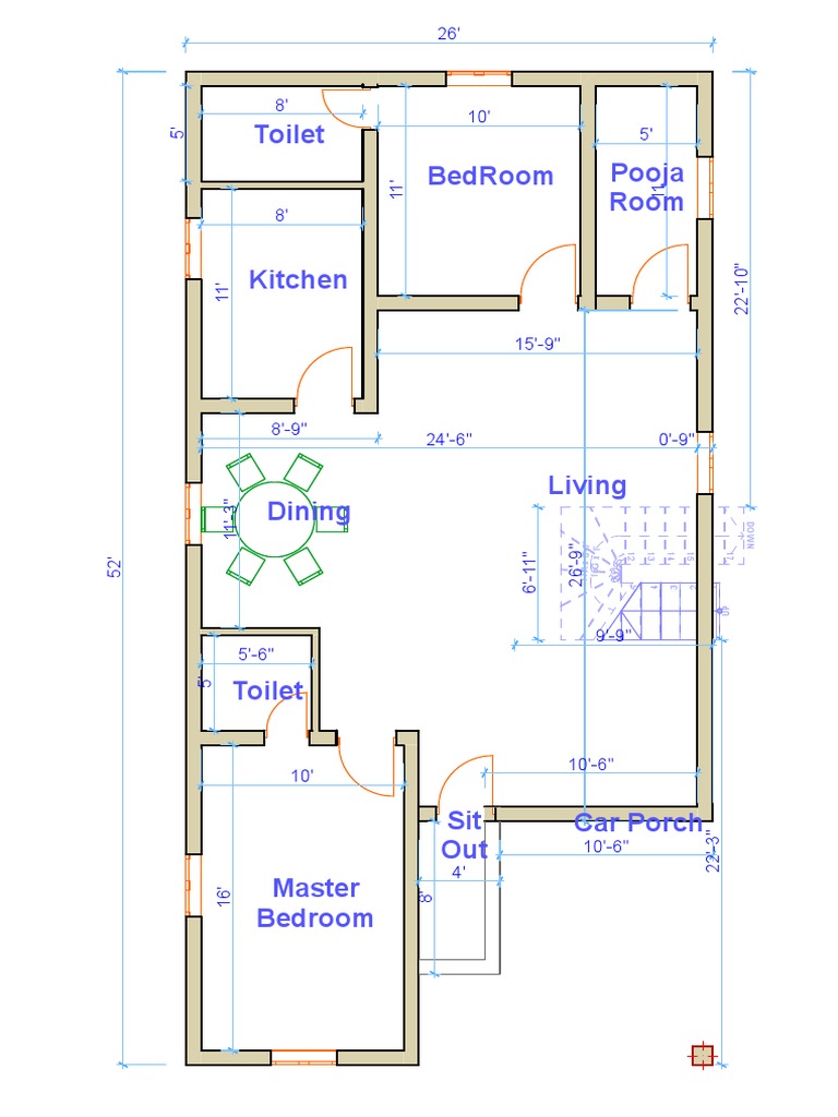 Architectural Floor Plan Layout | PDF | Housing | Buildings And Structures