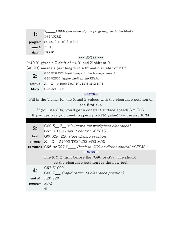 Okuma Program Example | PDF | Crafts | Mechanical Engineering