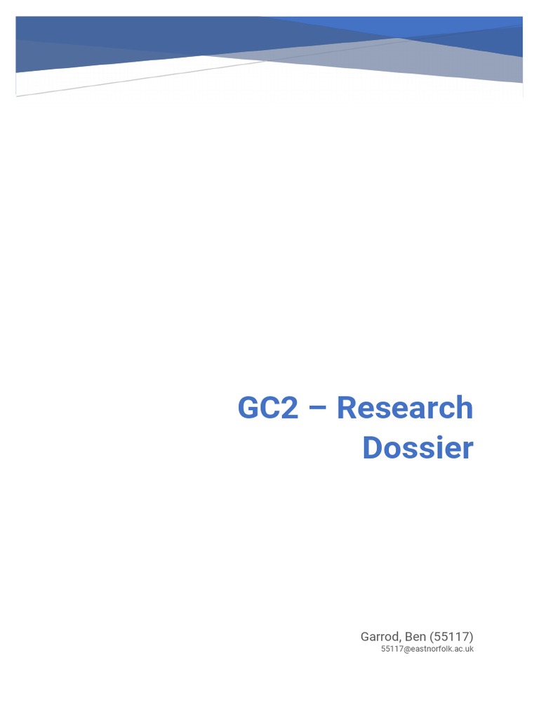 GC2 - Research Dossier | PDF | Screenplay | Writers