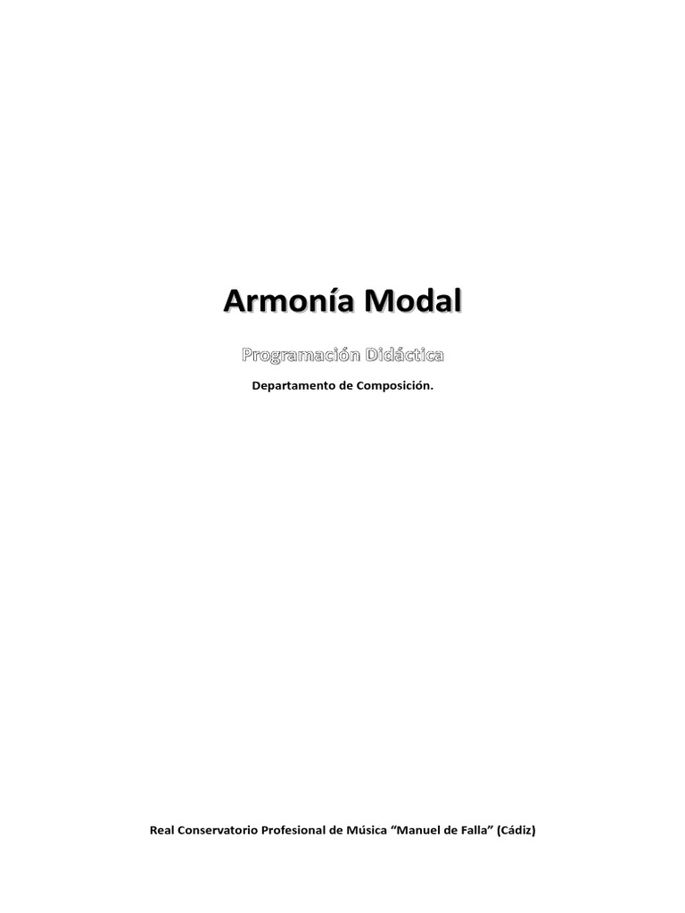 Armonía Modal PDF | PDF | Armonía | Modo (música)
