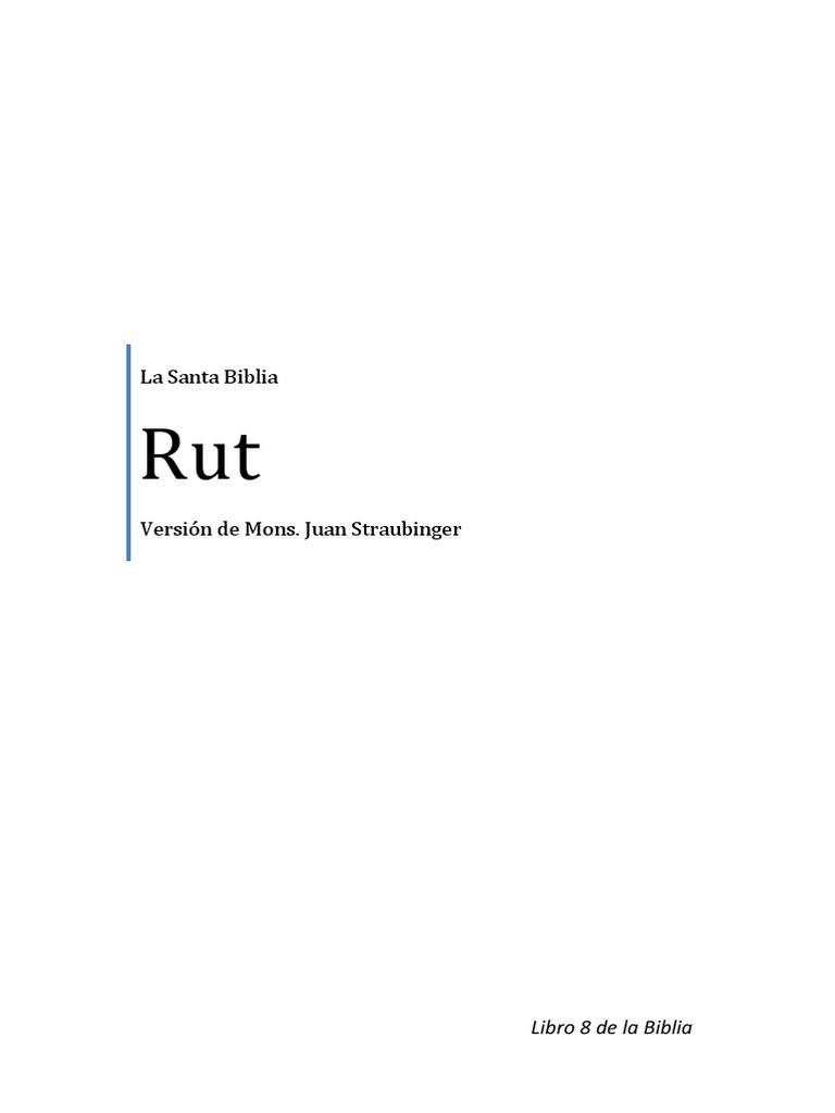 08 Rut | PDF | Libro de rut | Noemí (figura bíblica)
