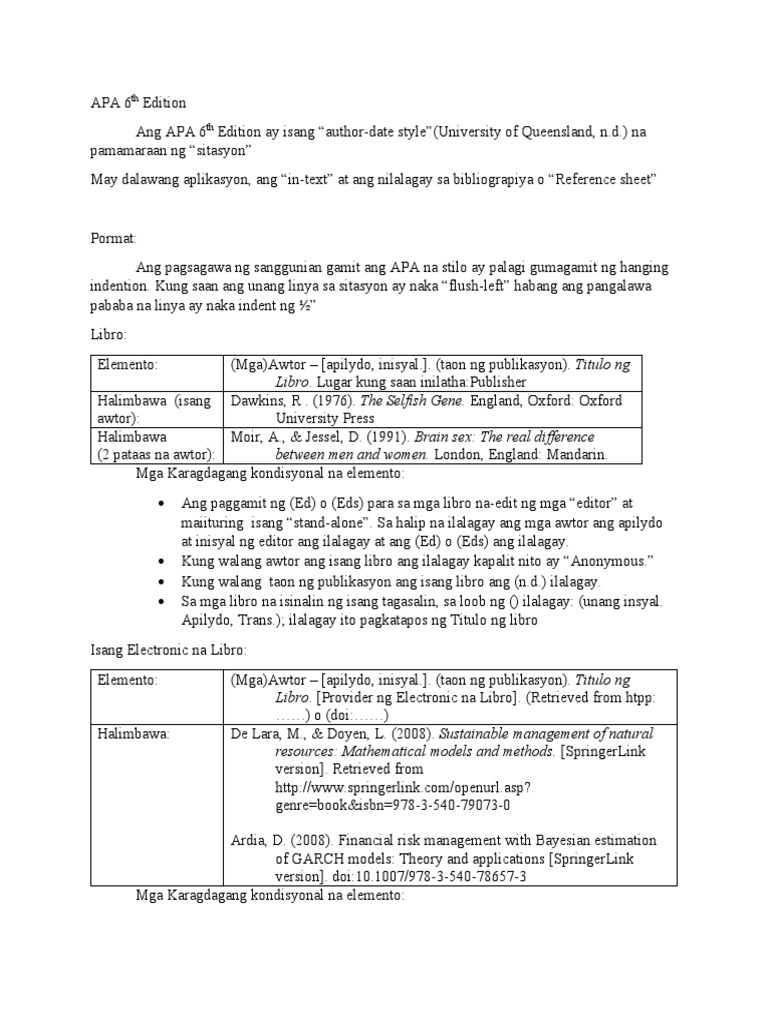 Format NG Sanggunian-Mark-Lio | PDF