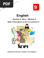 Eng9 - Q4 - Wk1 - Mod1 - Determinine The Relevance and Truthfulness of The Ideas Presented From ...