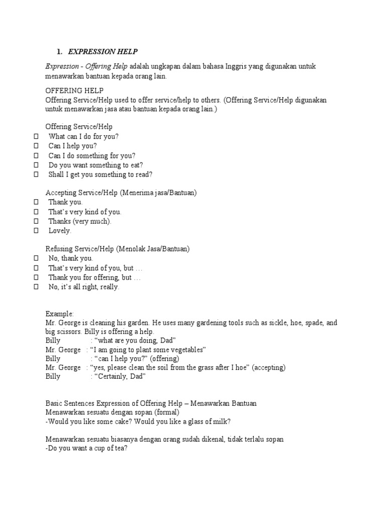 Expression - Offering Help Adalah Ungkapan Dalam Bahasa Inggris Yang ...