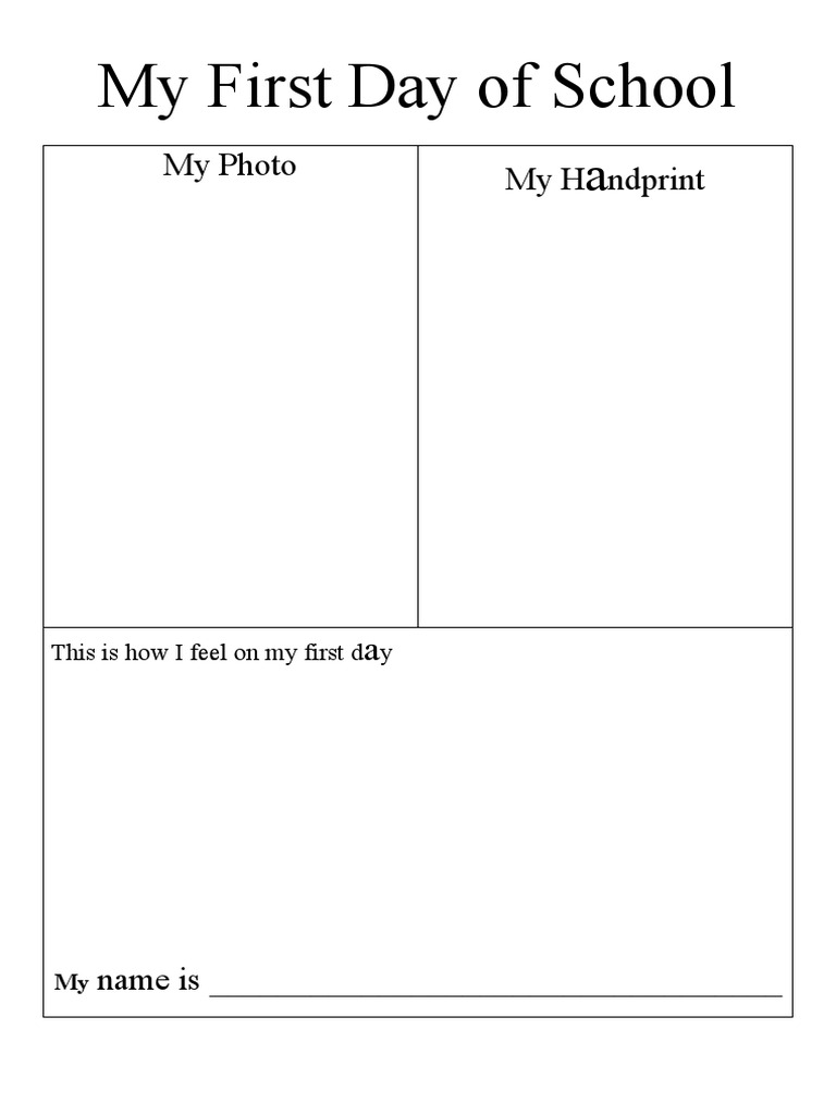First Day Template | PDF