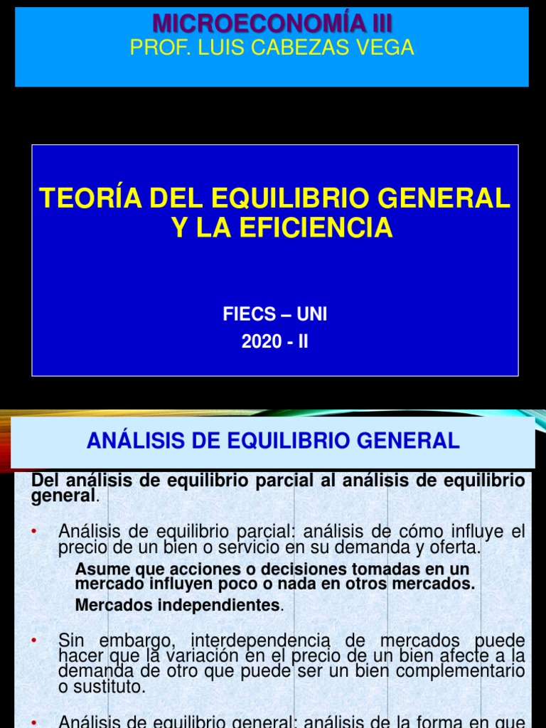 C1 Teoria Equilibrio General | PDF