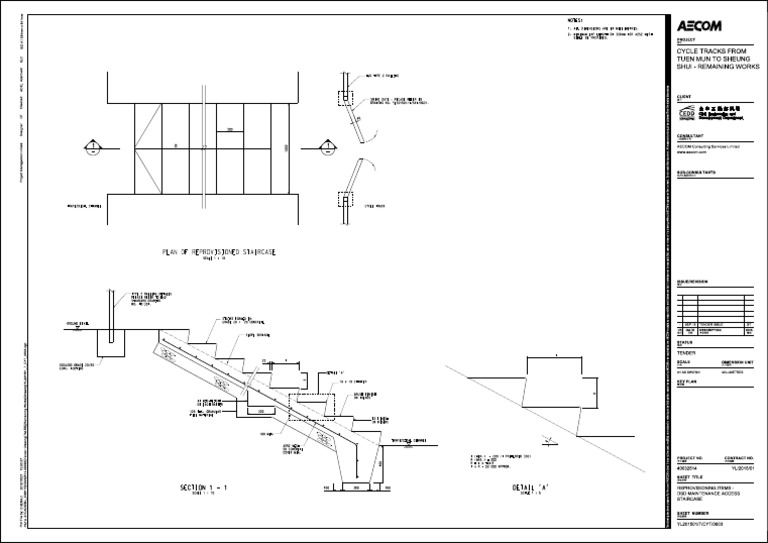 RC Staircase Detail | PDF | Stairs | Architectural Elements