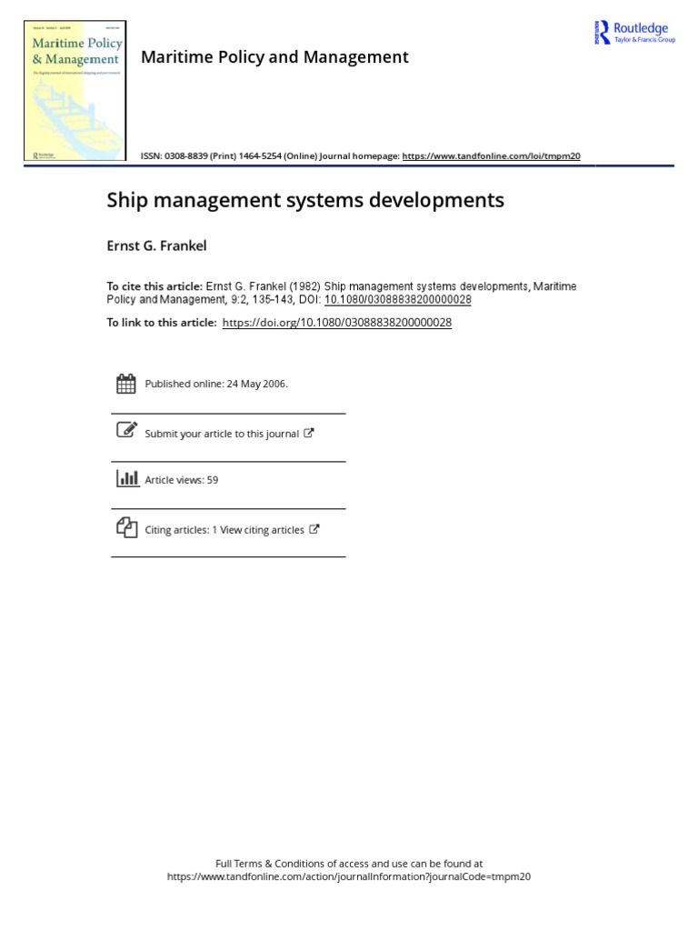 10.10. Reading - Ship Management Systems Developments | PDF | Ships ...