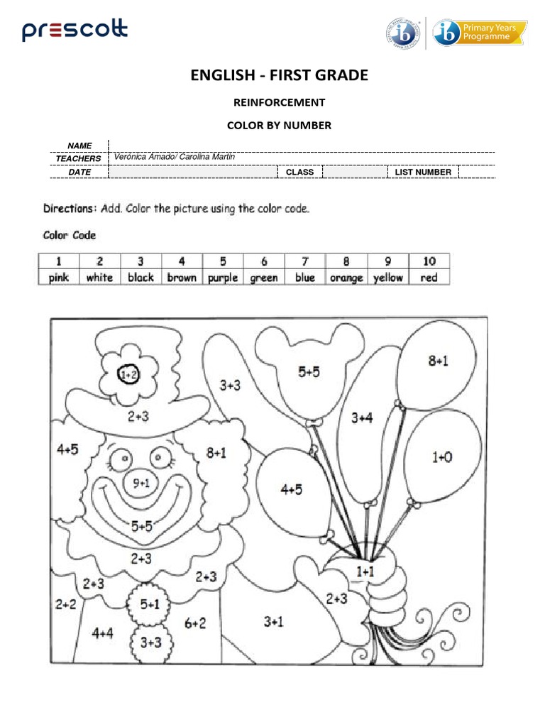 Colors - Reinforcement Worksheet | PDF