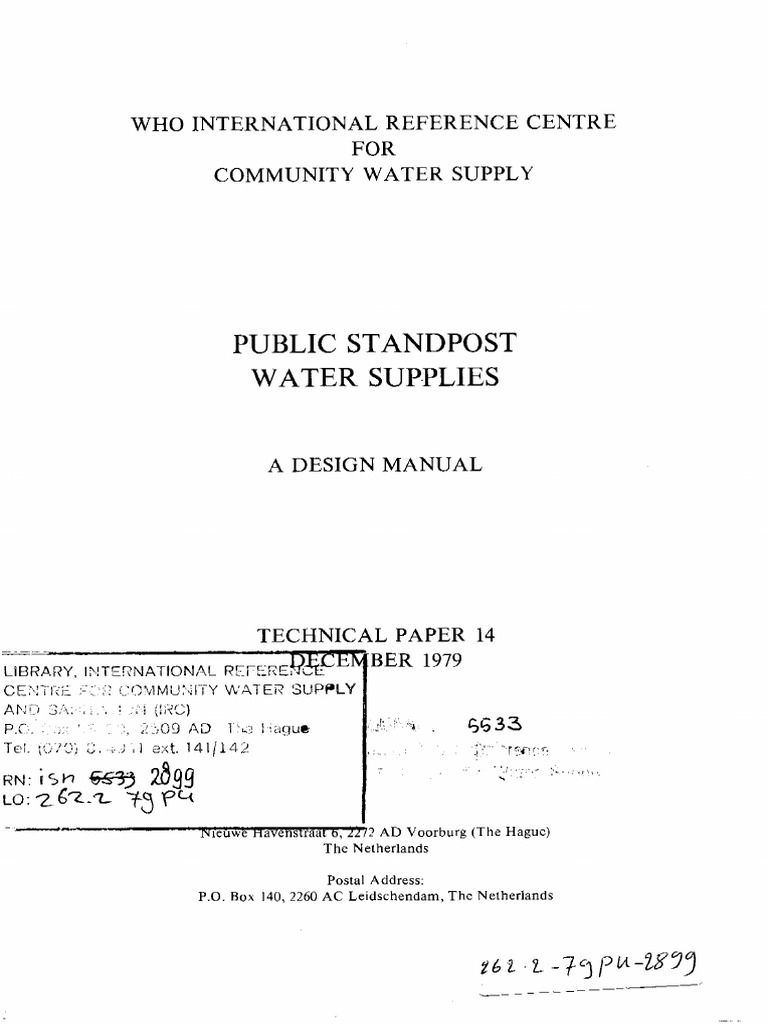 Public Standpost Water Supply Manual | PDF | Pipe (Fluid Conveyance ...
