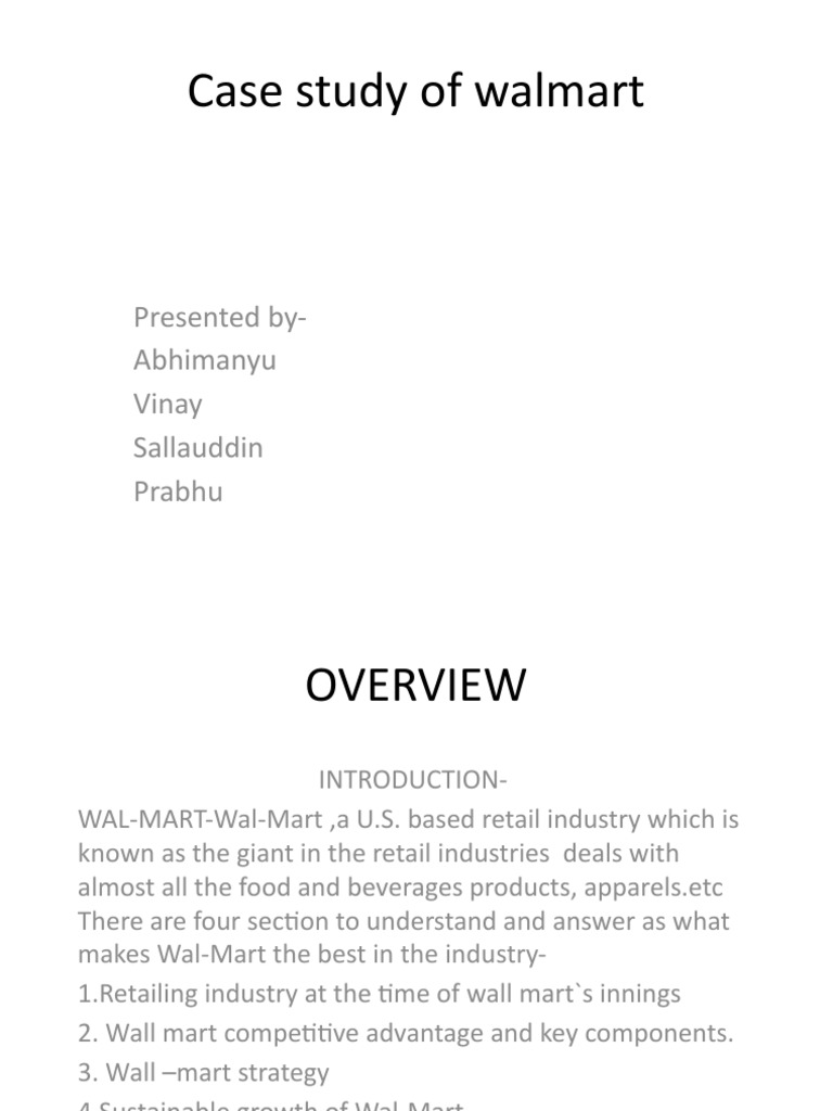Walmart Case Study: Retail Success Factors | PDF