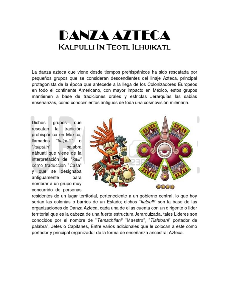 Danza Azteca | PDF | Bailes | Rituales