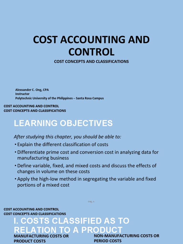 Cost Accounting and Control | PDF | Cost Accounting | Cost