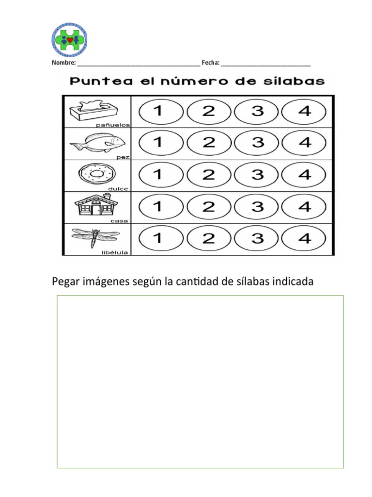 Guía Conteo de Sílabas | PDF