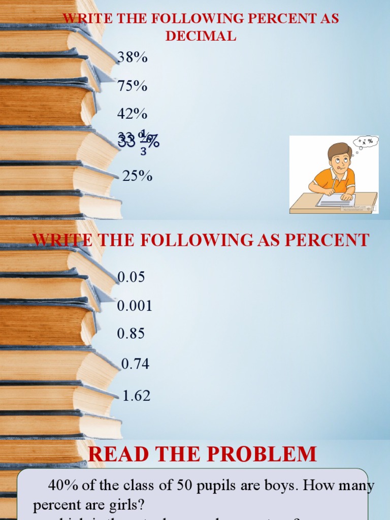 Write The Following Percent As Decimal | PDF