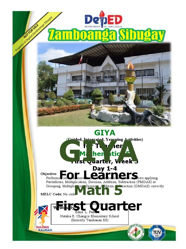 Math - G5 Q1 WK3 | PDF | Bracket | Semiotics