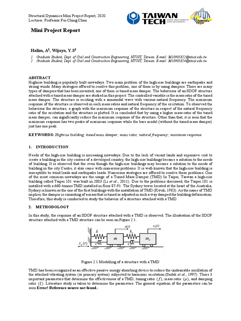 Mini Project Report | PDF | Normal Mode | Physics
