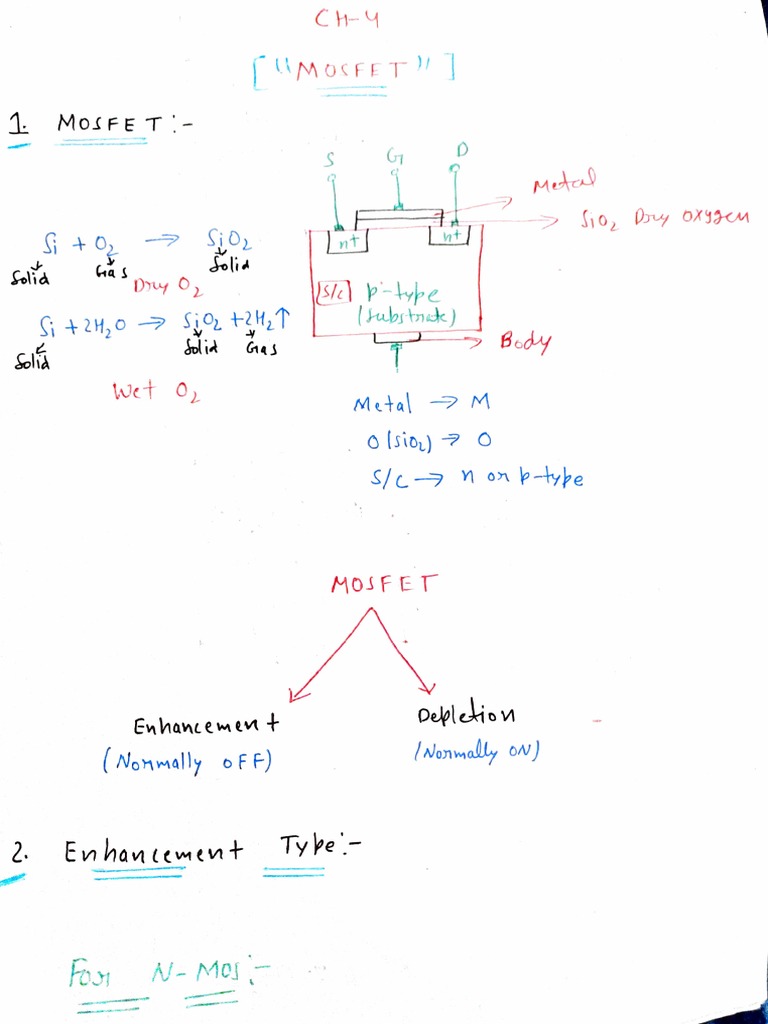 Short Notes Mosfet PDF | PDF | Electrical Circuits | Electricity