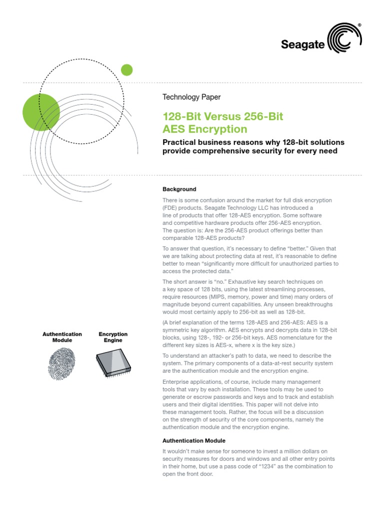 128-Bit Versus 256-Bit AES Encryption | PDF 128-Bit Versus 256-Bit AES Encryption | PDF