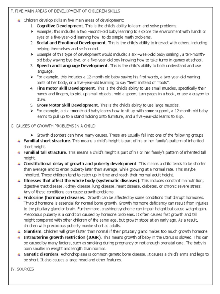 Five Main Areas of Child Development | PDF | Adolescence | Childhood