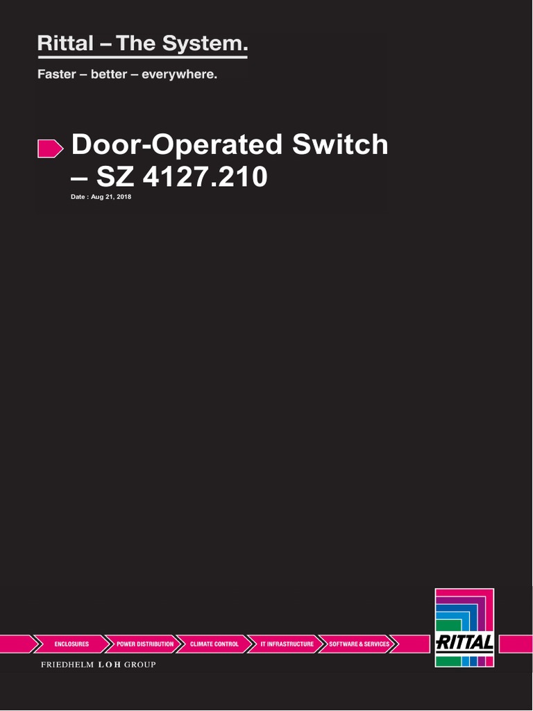 Door-Operated Switch - SZ 4127.210: Date: Aug 21, 2018 | PDF