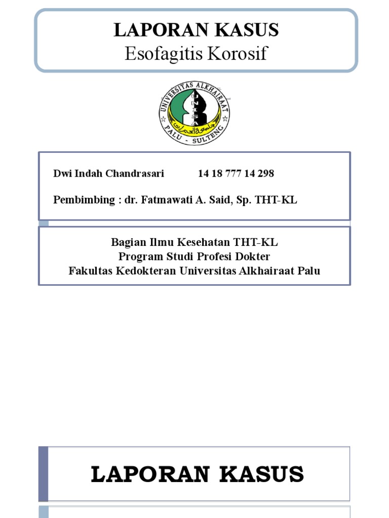 Kasus Esofagitis Korosif pada Lansia | PDF