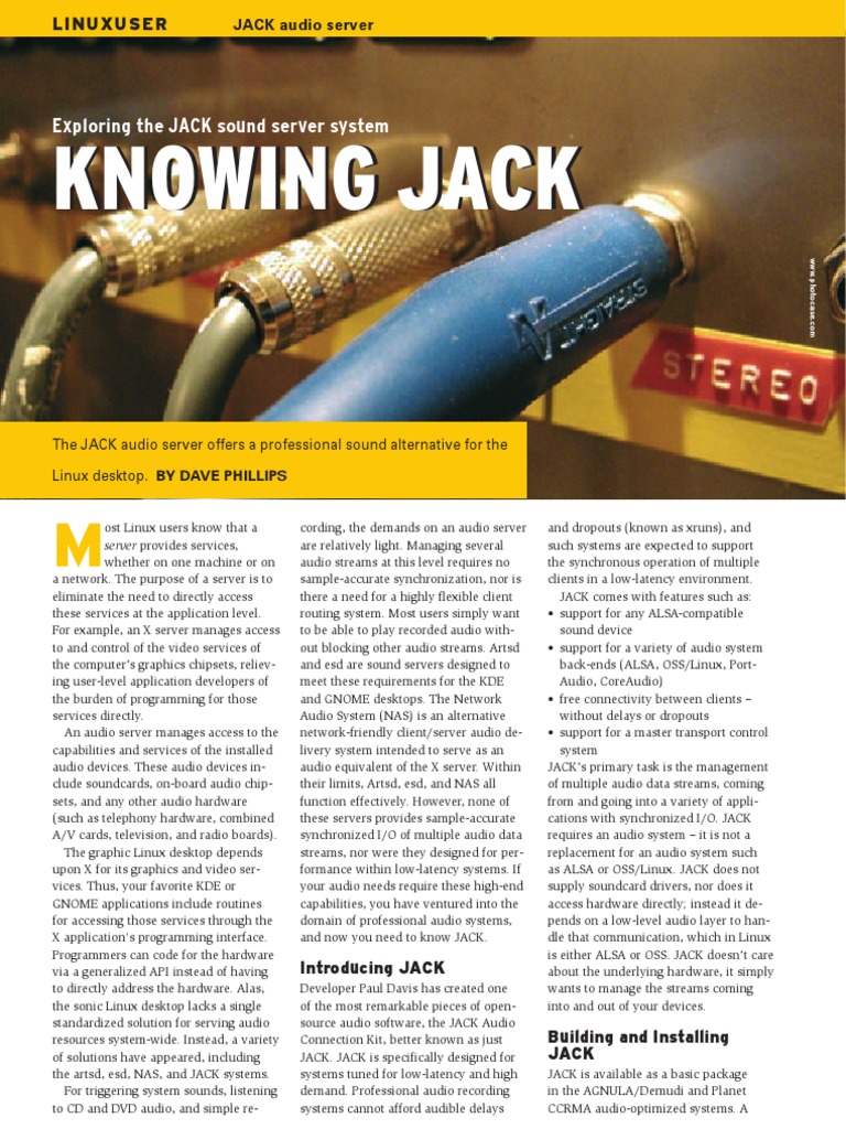 JACK Audio Server | PDF