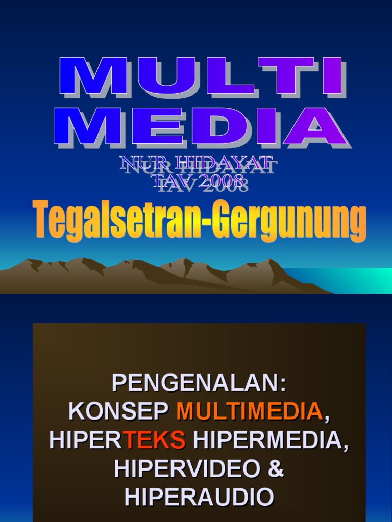 Tentang MULTIMEDIA | PDF