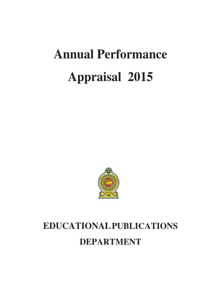 Annual Performance Appraisal 2015: Educational | PDF | Textbook | Books