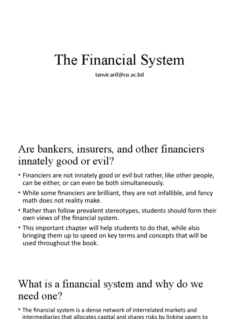 Understanding the Financial System | PDF | Derivative (Finance) | Investor