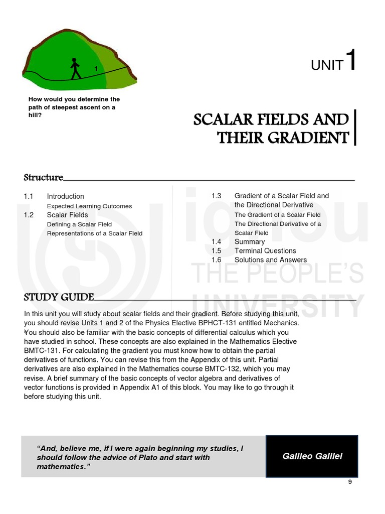 Understanding Scalar Fields and their Gradient | PDF | Gradient ...