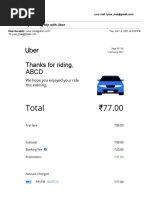 Uber Rideshare Receipt Generator 2 | PDF