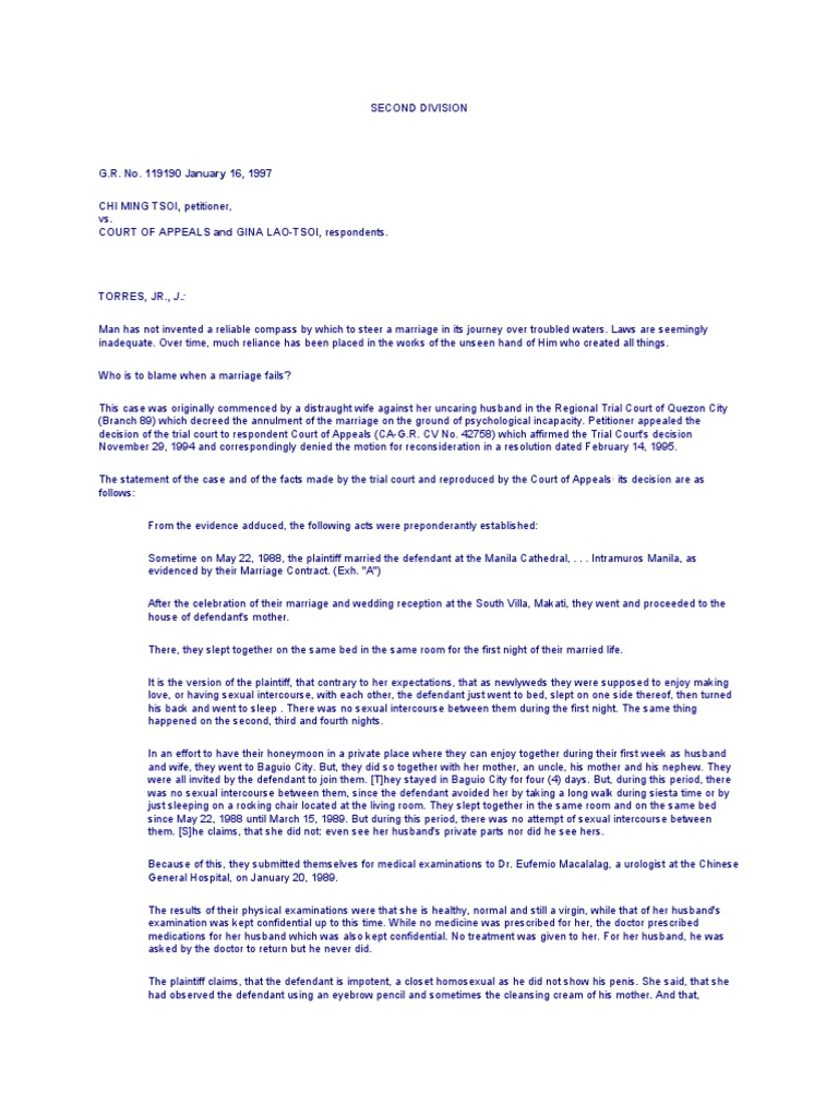 G.R. No. 119190 January 16, 1997 CHI MING TSOI, Petitioner, COURT OF ...