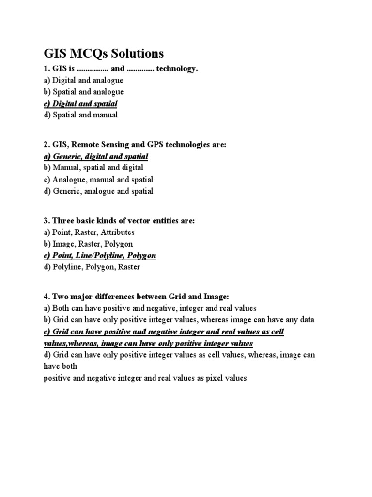 GIS Mid Sem Solution Updated | PDF | Geographic Information System | Relational Database
