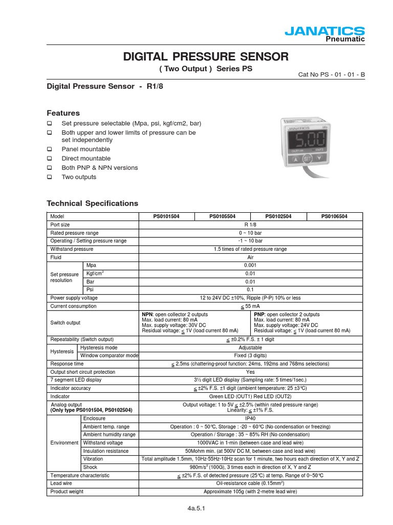 Digital Pressure Sensor | PDF | Bipolar Junction Transistor ...