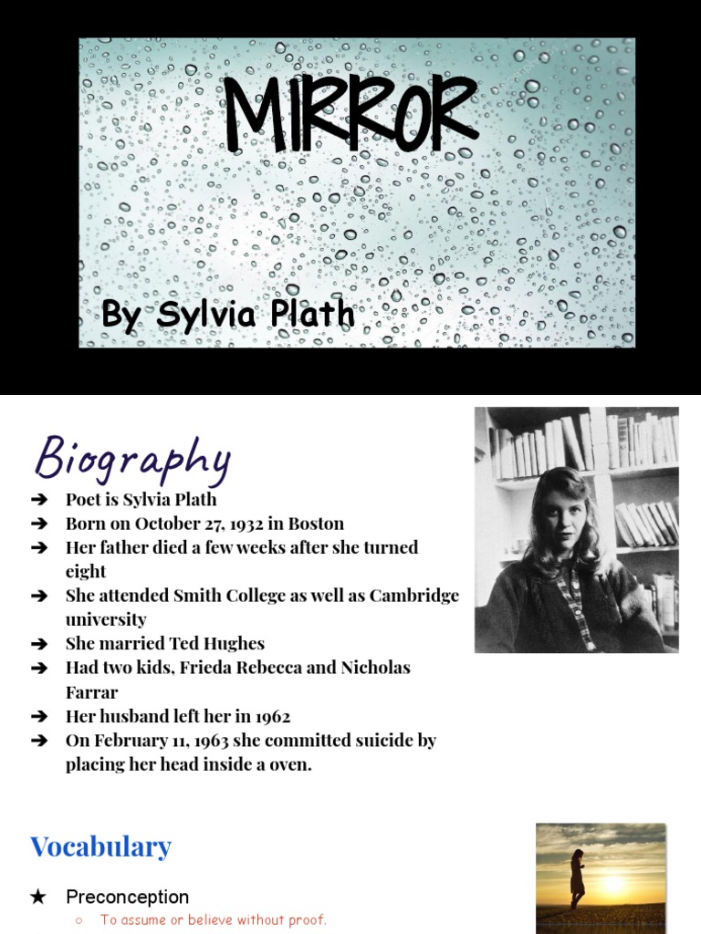 Mirror: by Sylvia Plath | PDF | Sylvia Plath | Mirror