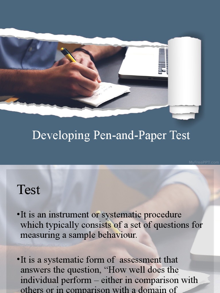 Developing Pen and Paper Test | PDF