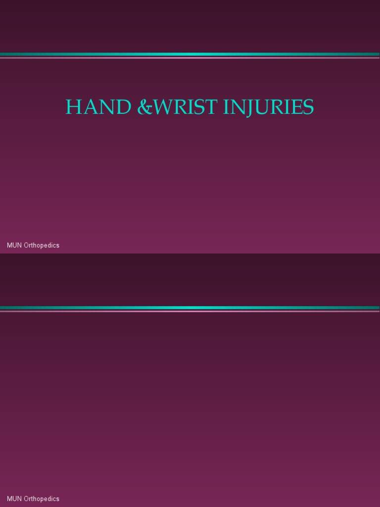 Hand and Wrist Injuries 2 | PDF | Joints | Biomechanics