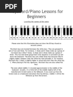 Keyboard Lessons For Beginners | PDF | Clef | Chord (Music)