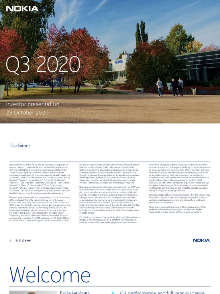 Investor Presentation 29 October 2020: 1 © 2020 Nokia | Download Free ...