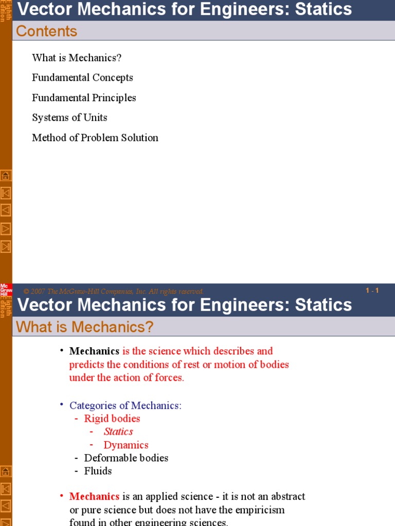 What Is Mechanics? Fundamental Concepts Fundamental Principles Systems ...