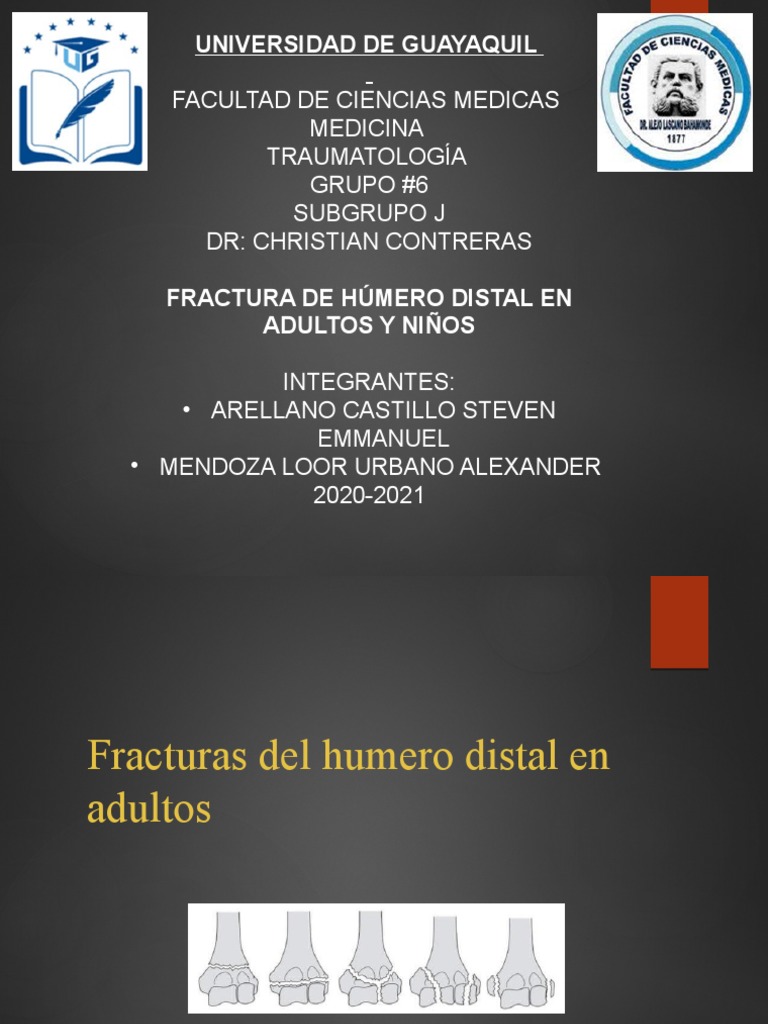 Fractura Humero Distal en Niños y Adultos | PDF | Codo | Anatomía humana Fractura Humero Distal en Niños y Adultos | PDF | Codo | Anatomía humana