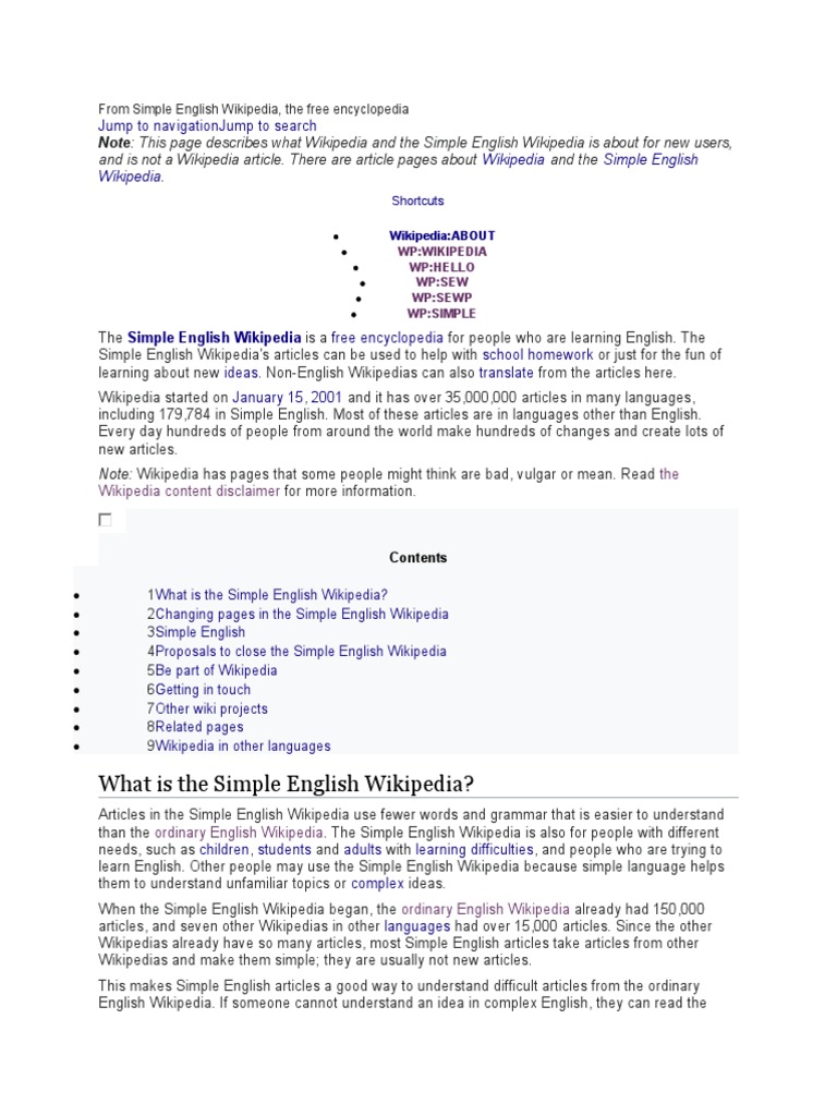 What Is The Simple English Wikipedia?: and Is Not A Wikipedia Article ...