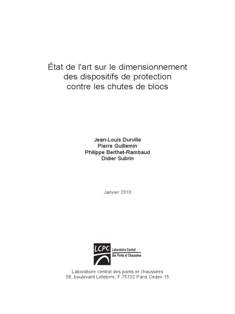 Ouvrages de Protection Talus Rocheux | PDF | La nature | Science