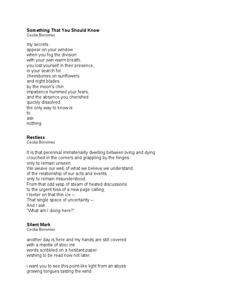 Poems For Spoken Poetry | PDF | Law | Poetry