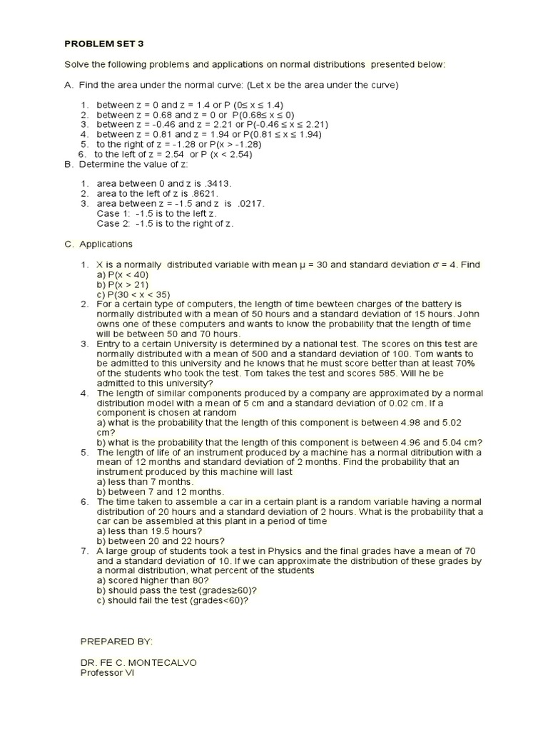Problem Set 3 - Doctoral Students | PDF | Normal Distribution | Standard Deviation