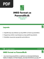 Imrad-Format - Pagbasa at Pagsusuri | PDF