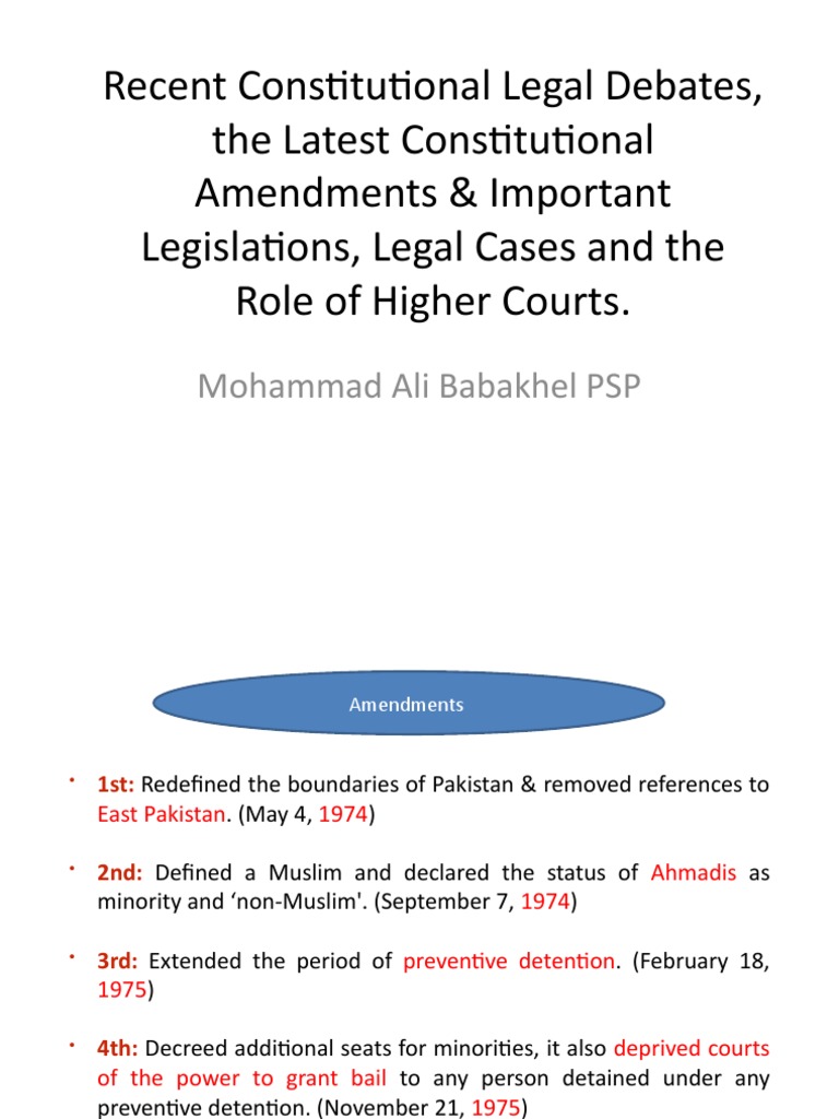 2-Recent Constitutional Legal Debates, The Latest Constitutional | PDF ...